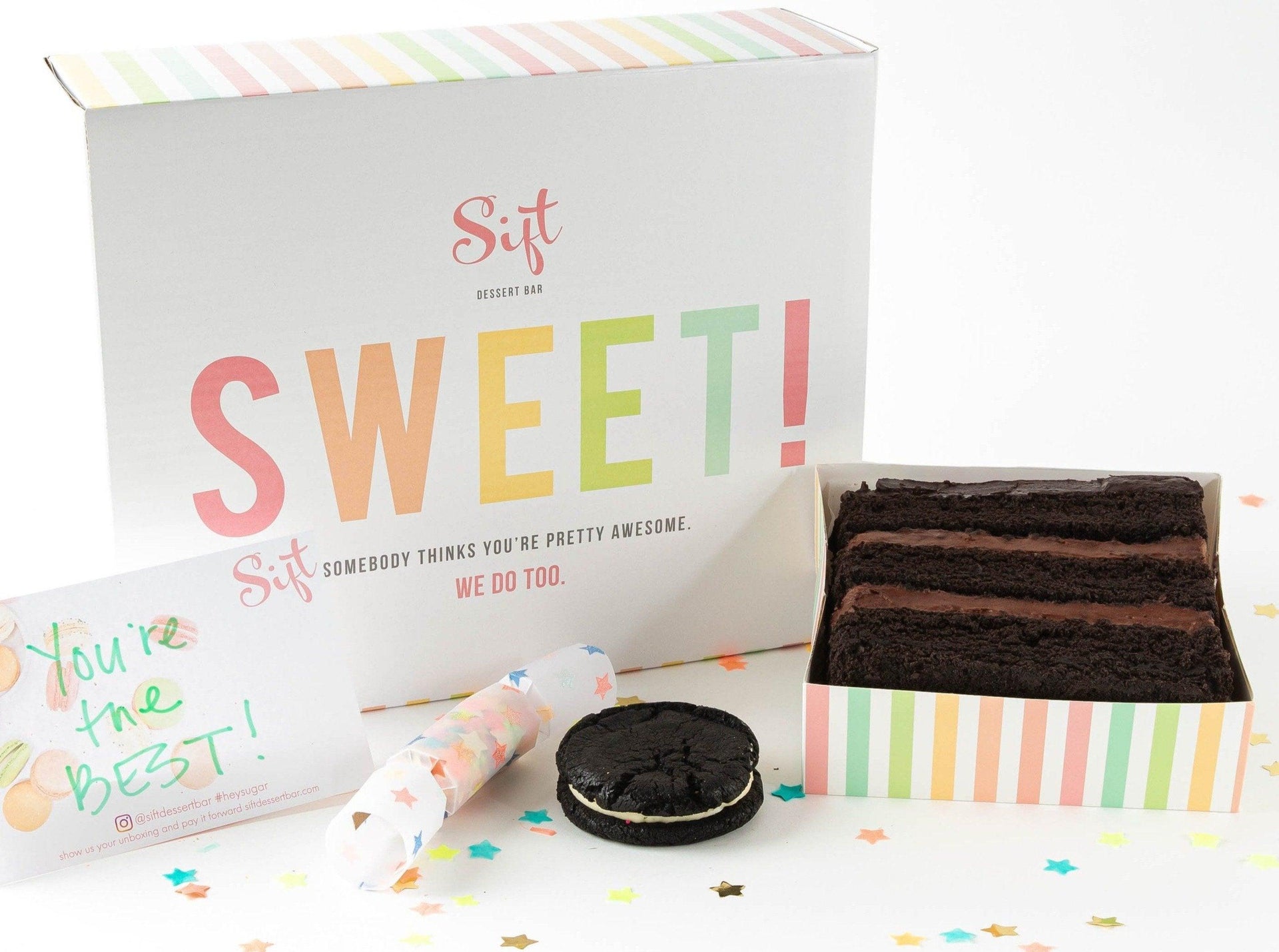 Celebrate with Cake Gift Box | Chocolate Layer Cake, Cookie and ...